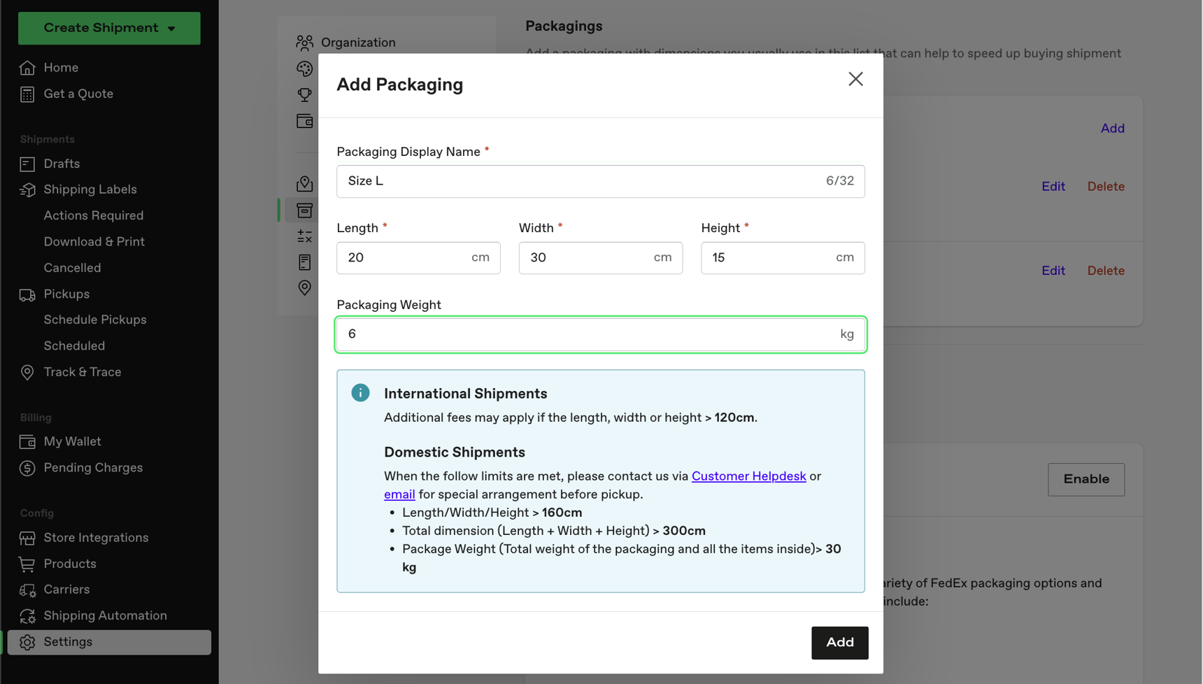Packagings & FedEx Packaging